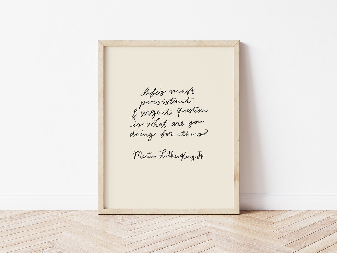 Martin Luther King Jr Quote, Printable Wall Art, Hand Lettering Wall ...