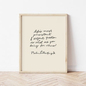 Martin Luther King Jr Quote, Printable Wall Art, Hand Lettering Wall ...