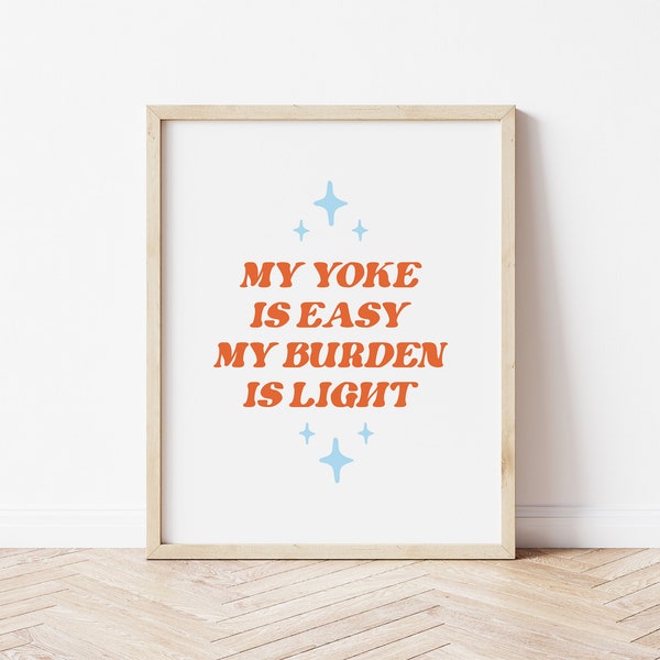 Burden is Light - Etsy