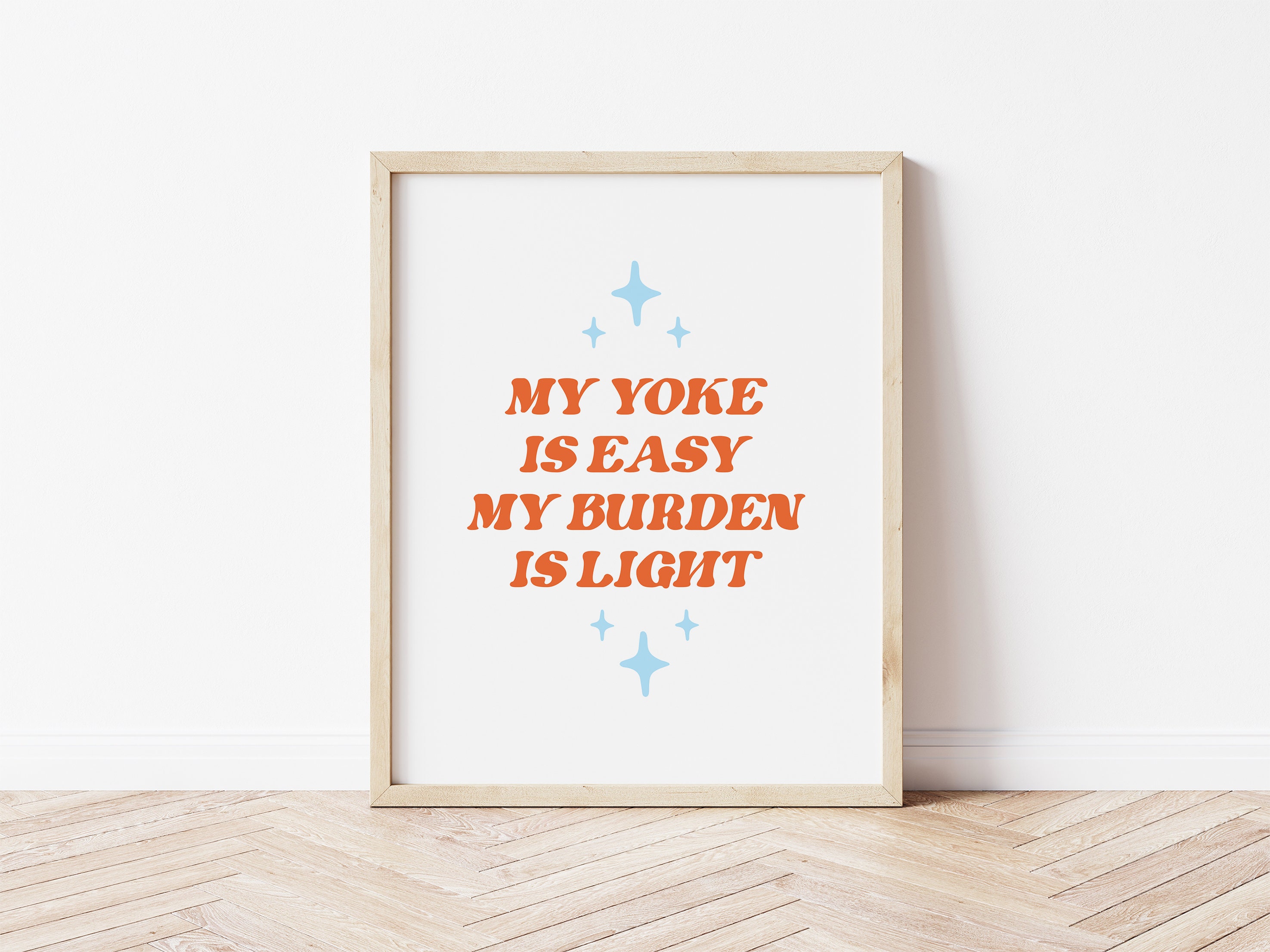 My Yoke is Easy My Burden is Light Digital Print, Digital Download ...