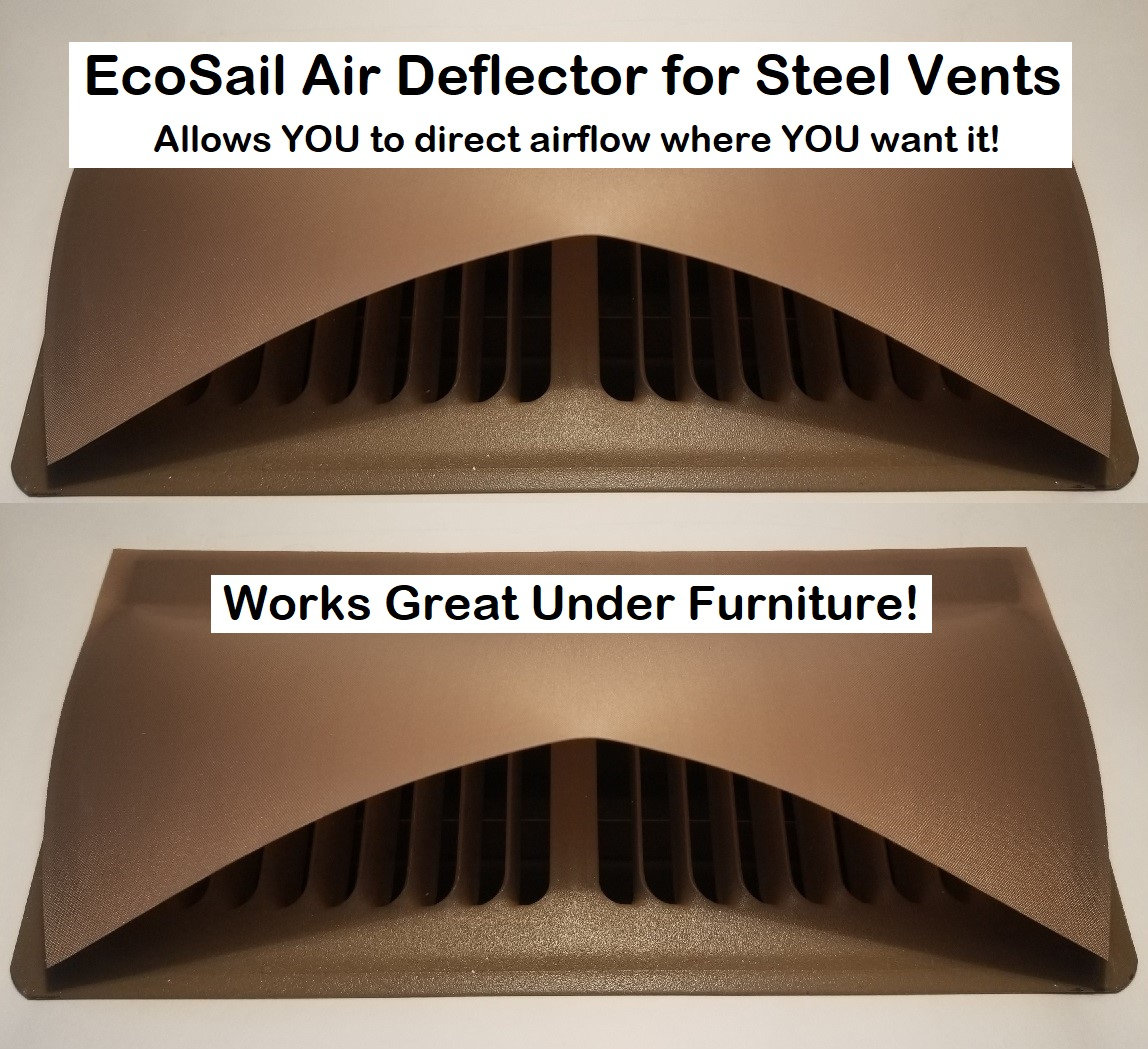 Ecosail Grey Directable Air Deflector for Steel Vents, Auto Closes to ...