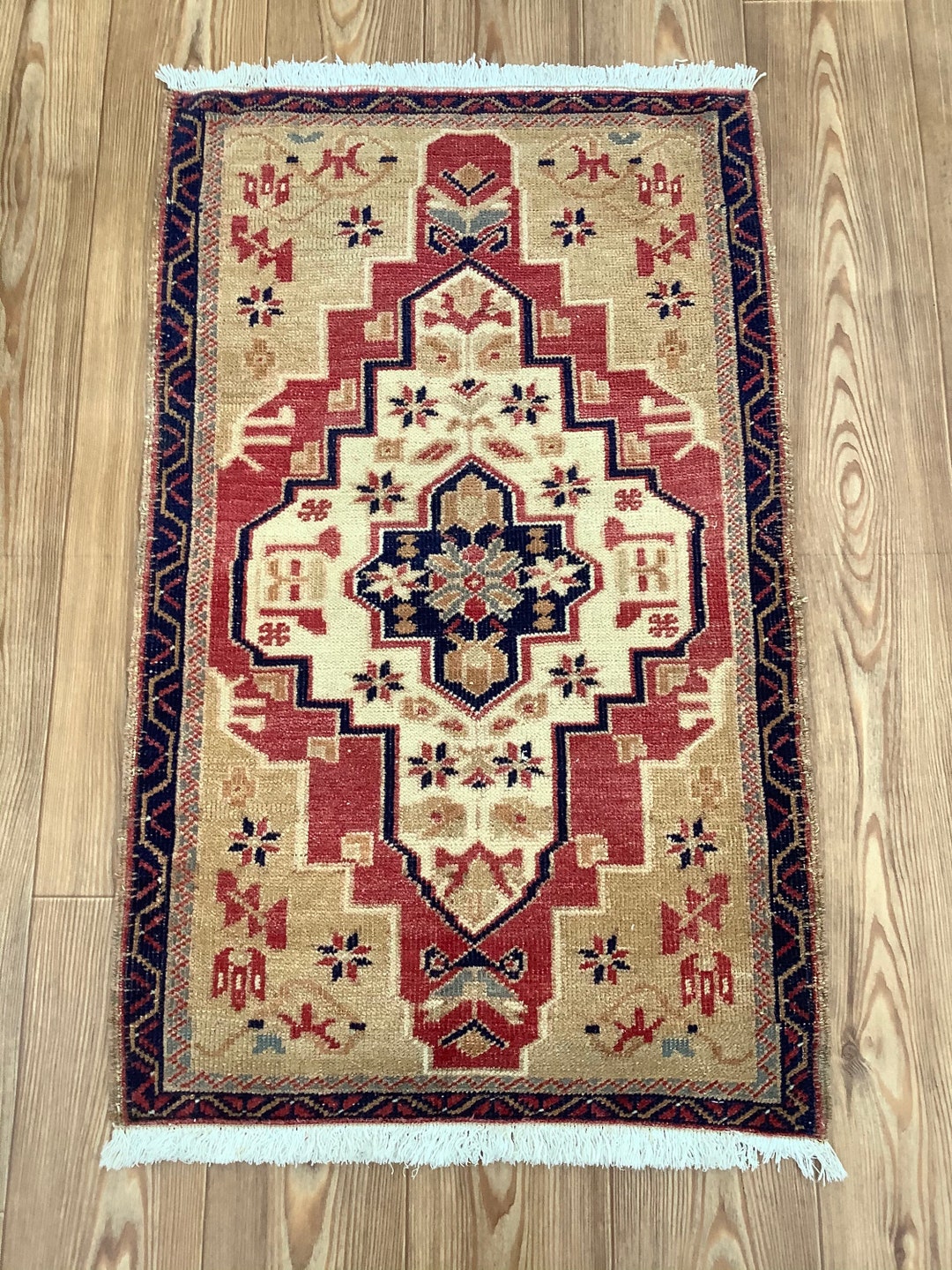 20x34/vintage Mini Rug /distressed Small Rug/oushak Rug/turkish Small ...