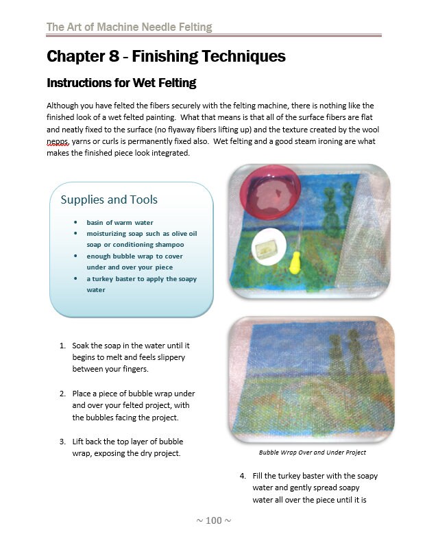Machine Needle Felting Ebook: Wool Art & Quilting Guide (digital ...
