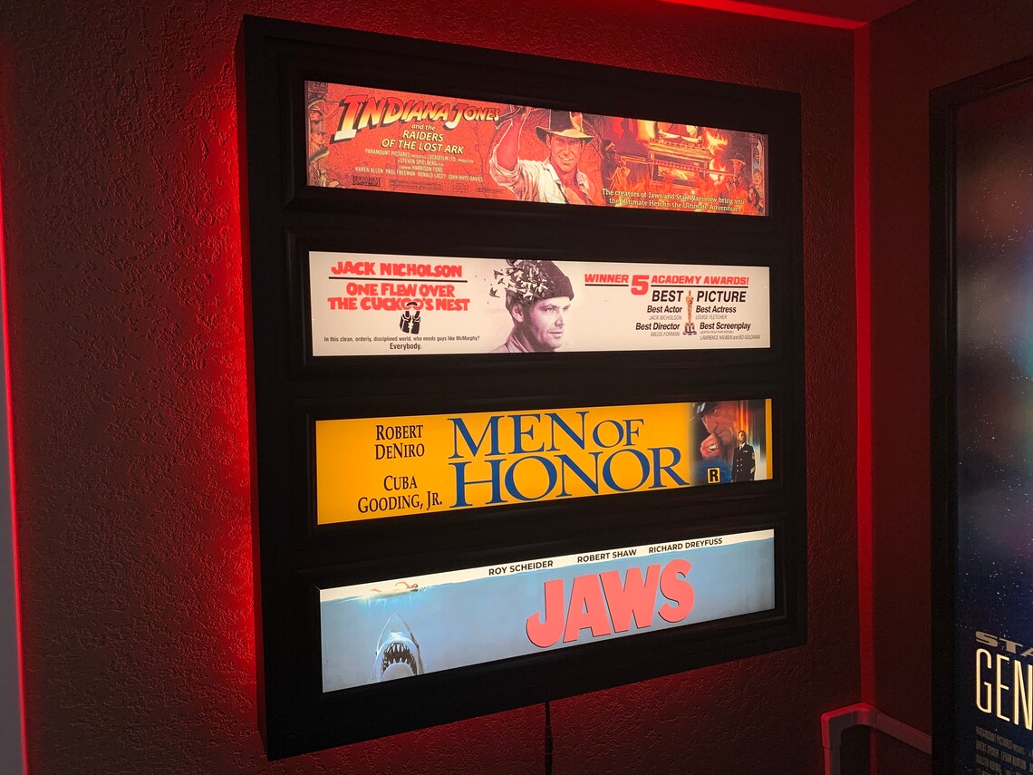 5x25 Movie Mylar Light Box With 4 Snap Frames and Wifi - Etsy