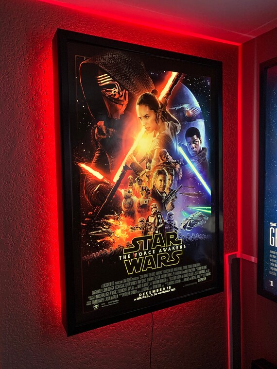 27x40 Movie Poster Light Box With Wifi App Controlled RGB - Etsy