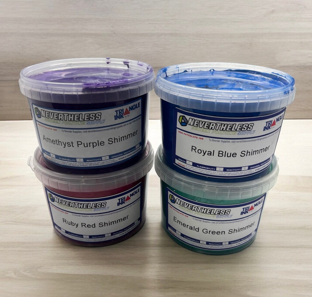 4 Piece Shimmer Screen Printing Plastisol Ink Set - Etsy