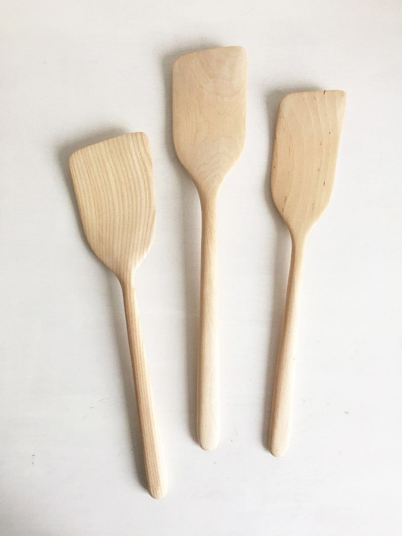 Spatula / Hand Carved Wooden Spatula / Classic Curved Spatula / Cooking ...