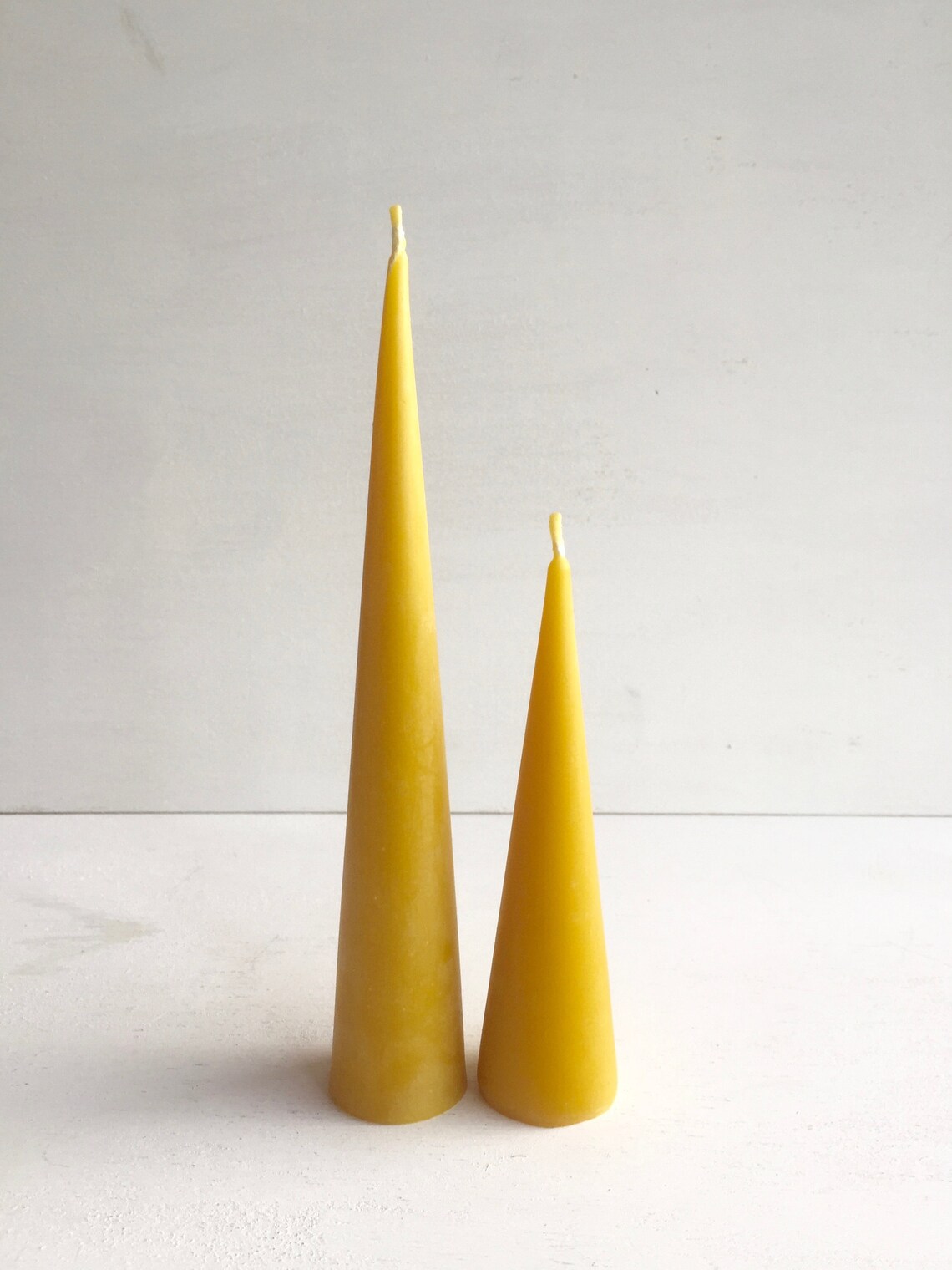 Cone Pillar Candles / Pure Beeswax Cone Candles / Christmas | Etsy