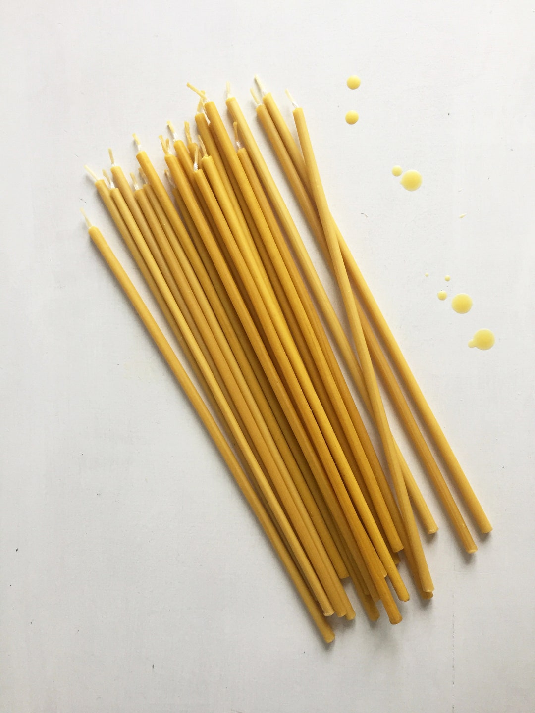 Slim Candles / 100% Pure Beeswax Candles / Set of 20 Slim Beeswax ...