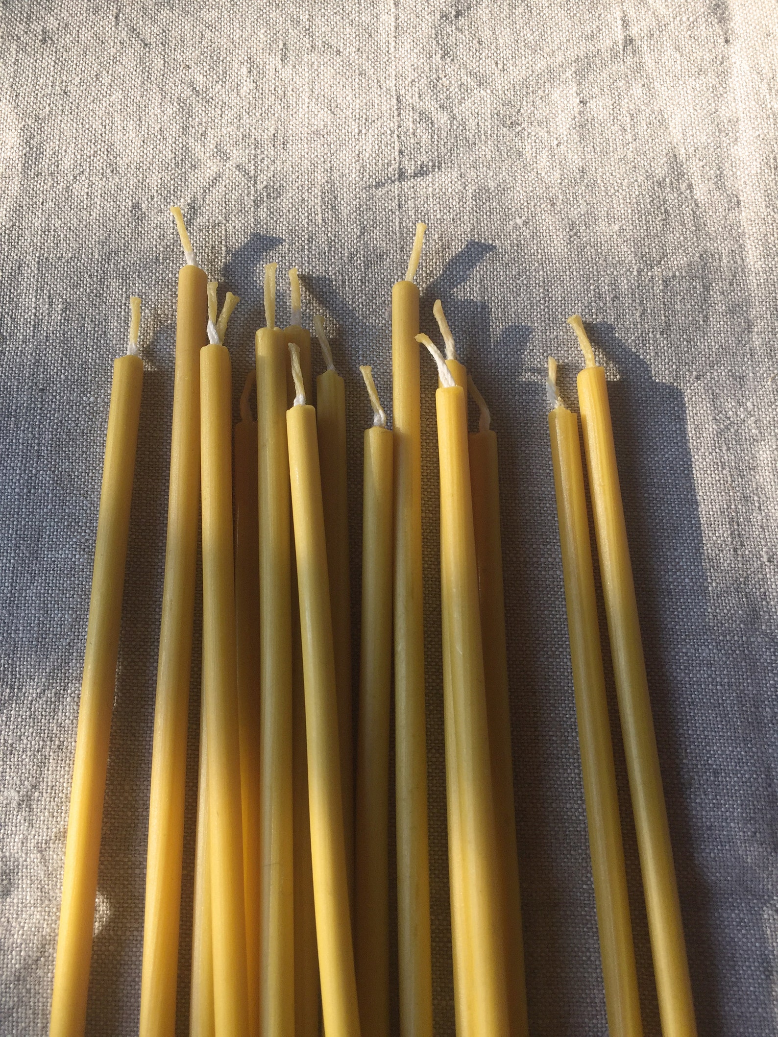 Slim Candles / 100% Pure Beeswax Candles / Set of 20 Slim Beeswax ...