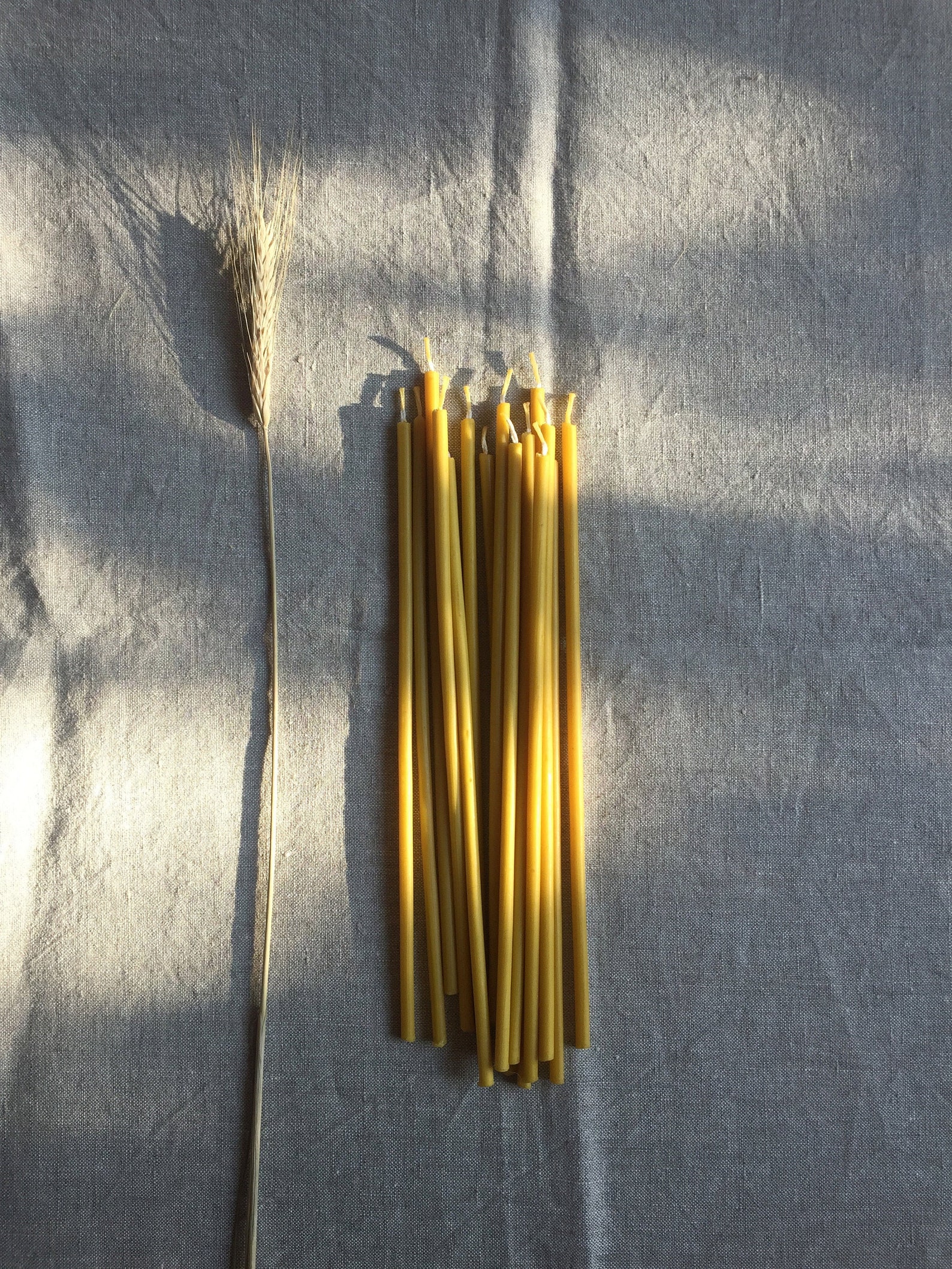 Slim Candles / 100% Pure Beeswax Candles / Set of 20 Slim Beeswax ...