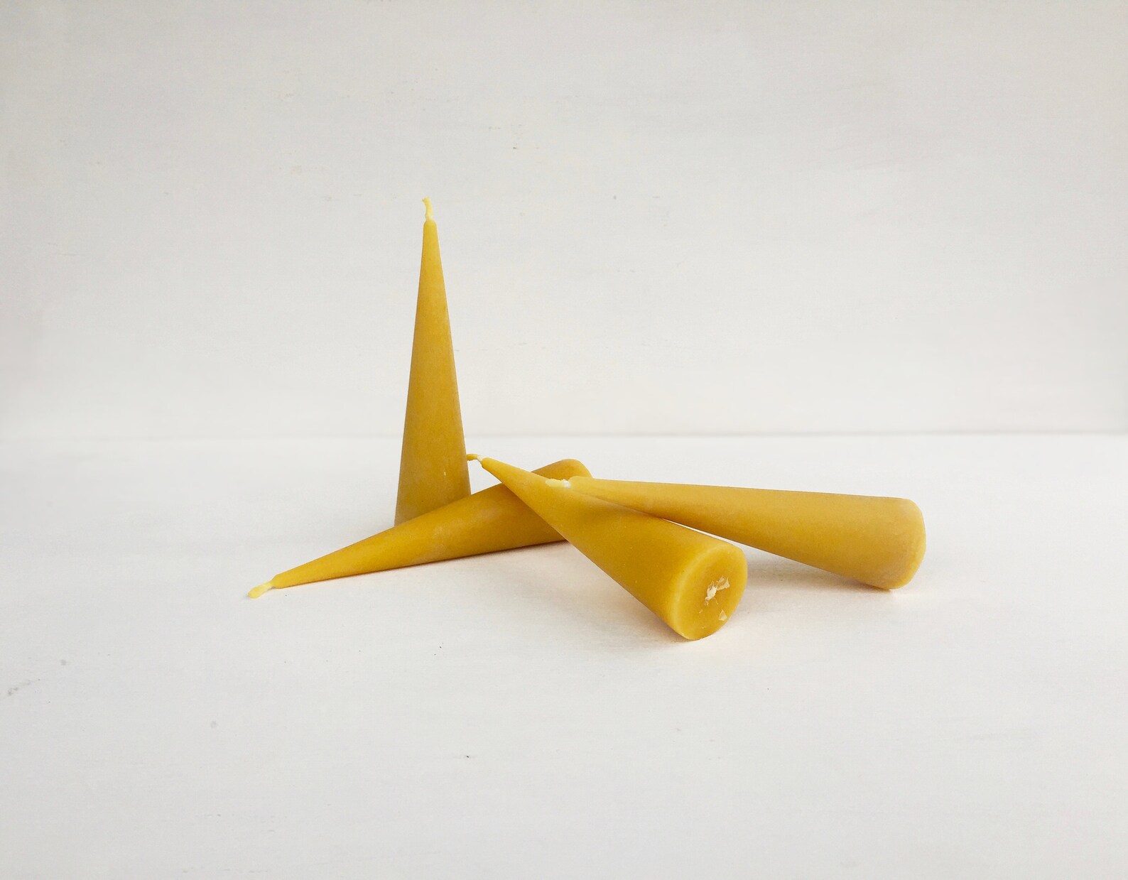 Cone Pillar Candles / Pure Beeswax Cone Candles / Christmas | Etsy