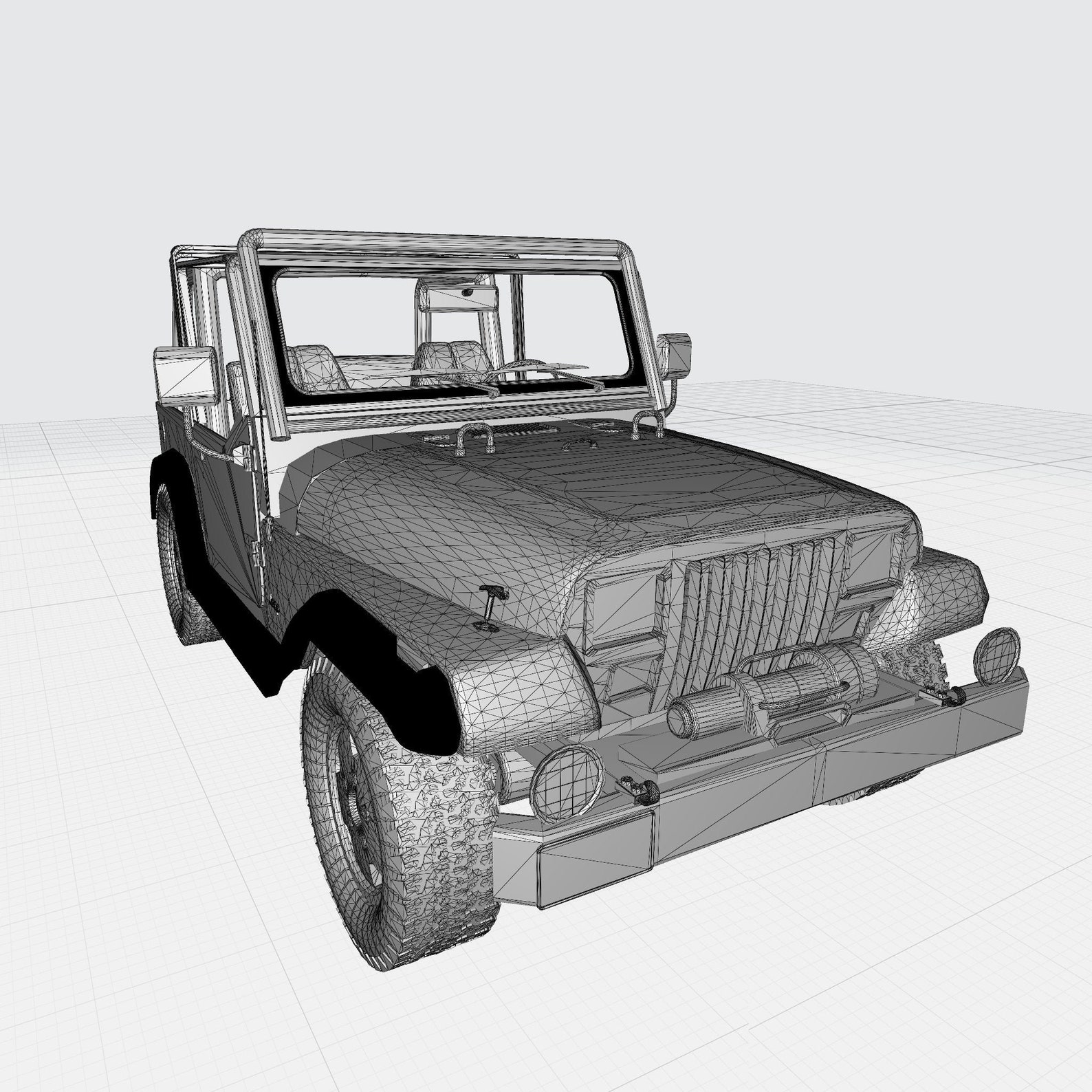 Jeep Wrangler 3D Model STL File Format for 3-D Printing | Etsy