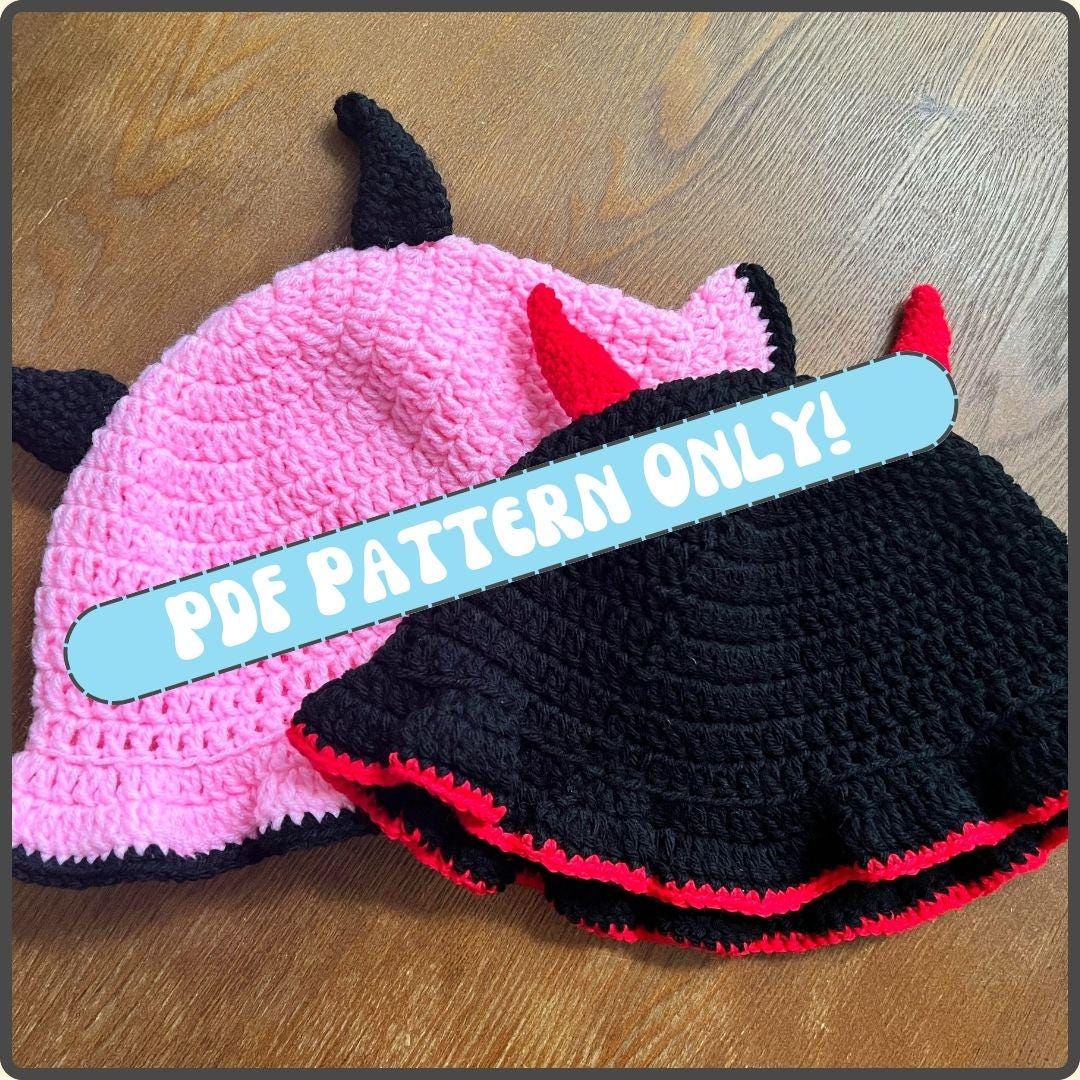 Crochet Bucket Hat Pattern -- *PDF PATTERN ONLY!* -- Devil Cutie Bucket ...