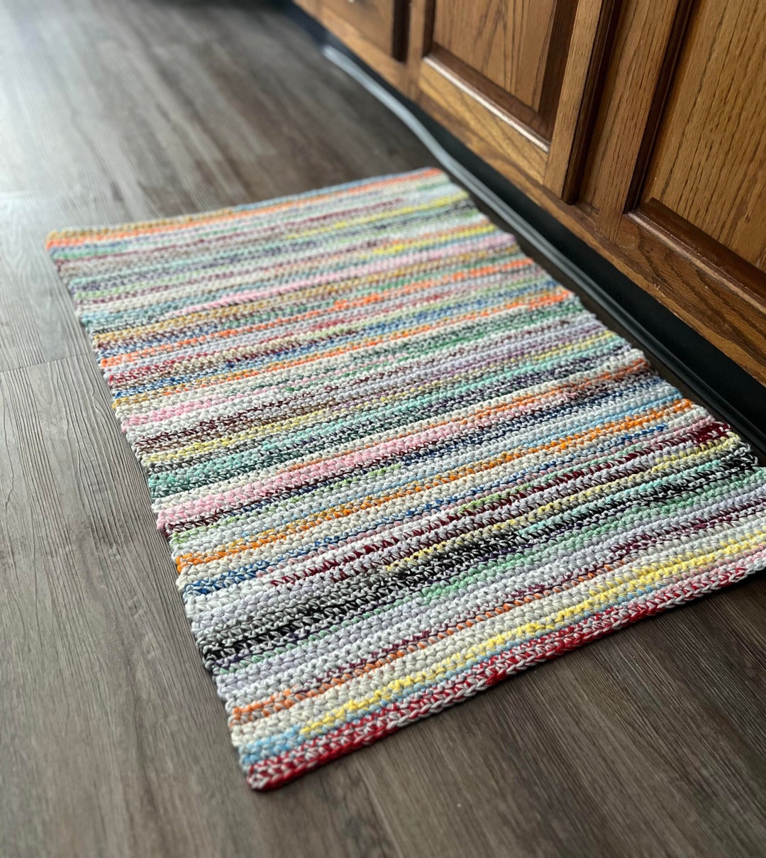 Handmade Throw Rug-crochet-unique-one of a Kind-home Decor-colorful ...