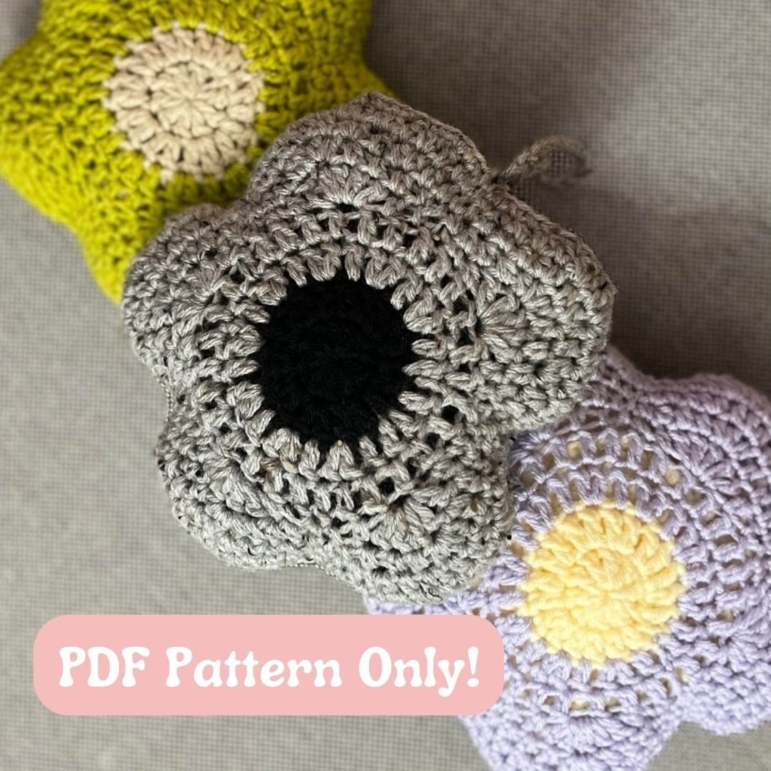 Crochet Floral Foldable Market Bag Pattern PDF PATTERN - Etsy