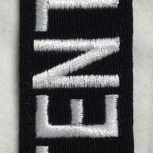 CUSTOM Embroidered NAME TAPE With Hook Fastener - Etsy