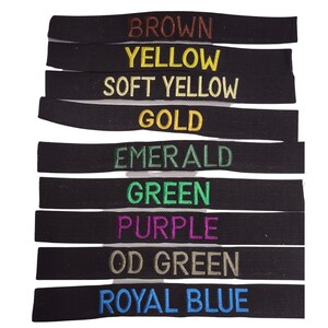 CUSTOM Embroidered NAME TAPE Sew on Style - Etsy