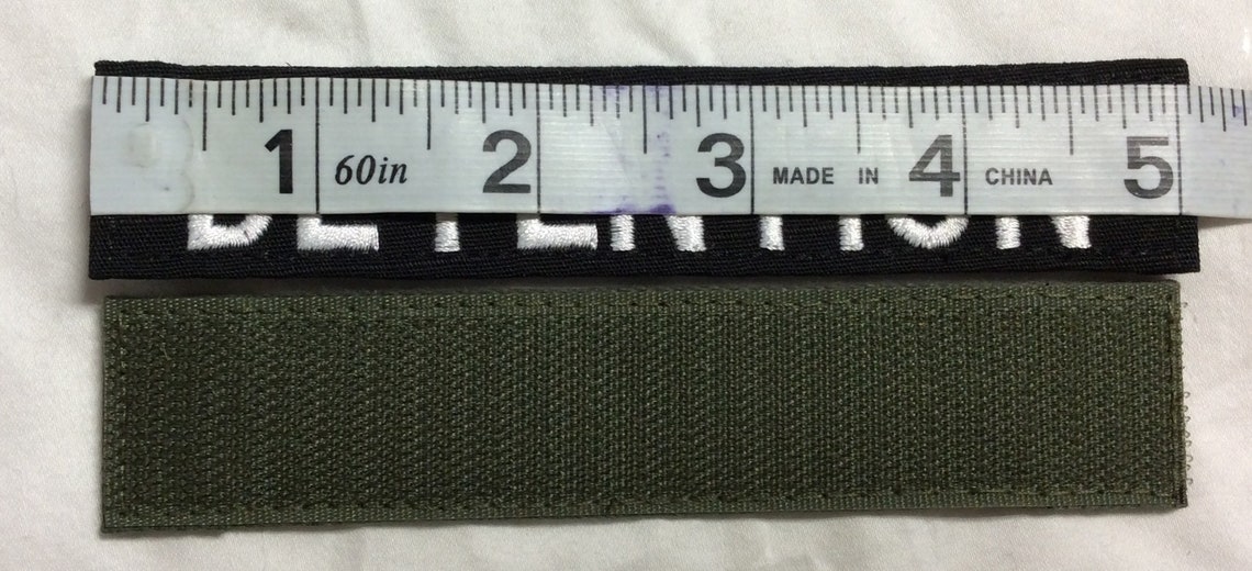 CUSTOM Embroidered NAME TAPE With Hook Fastener - Etsy