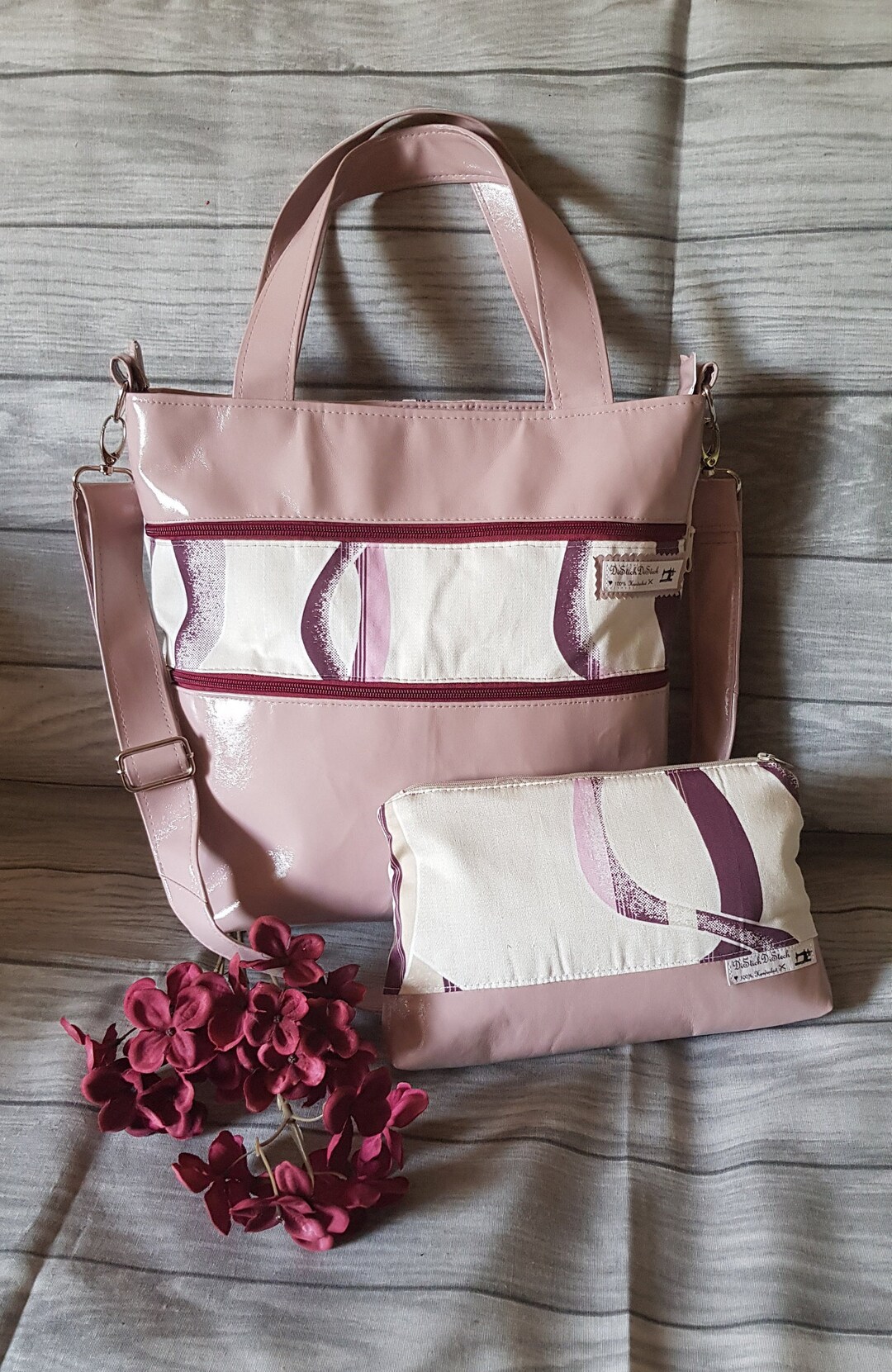 OFFER!! Set of Handle Bag "nikita Bag" Color Rosé + Make-up Bag - Etsy UK
