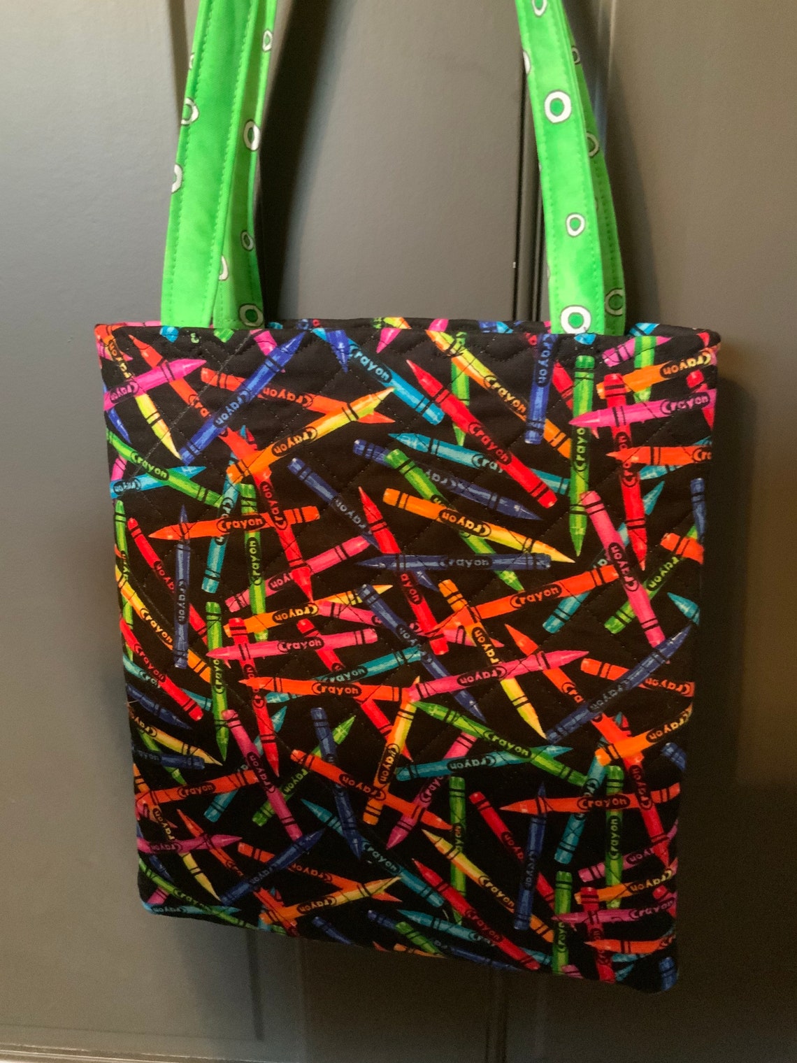 Color Book & Crayon Tote - Etsy