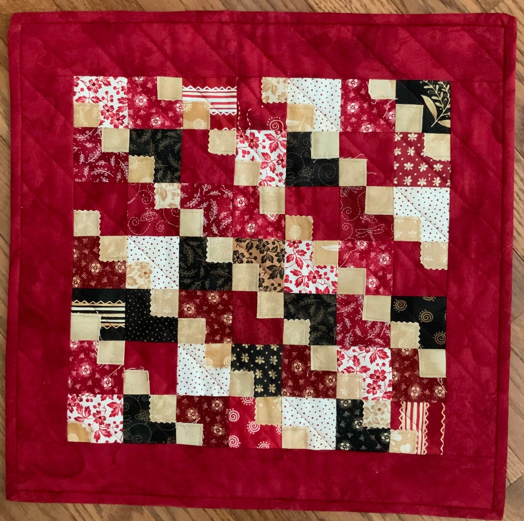 Square in a Square in Red Table Mat - Etsy