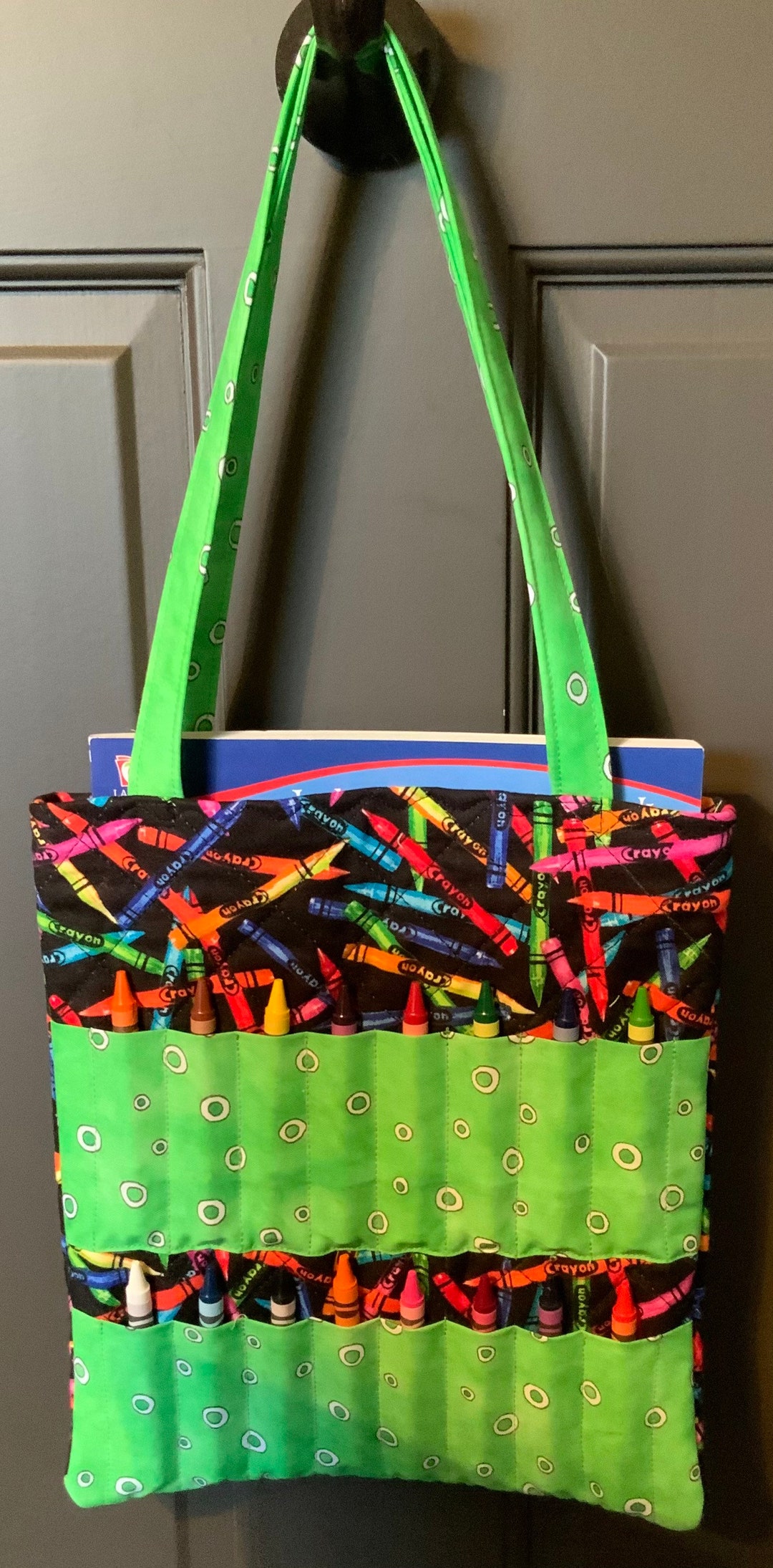 Color Book & Crayon Tote - Etsy