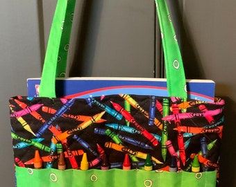 Coloring Book Bag Activity Bag Crayon Book Bag Holds 20 Crayons Kids ...