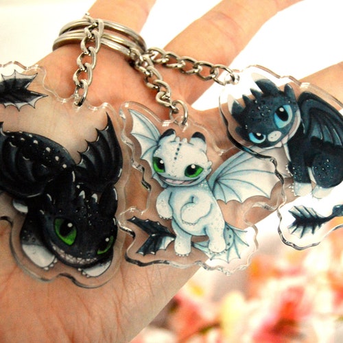 Toothless Charm Light Fury Charm Night Lights Charms How | Etsy