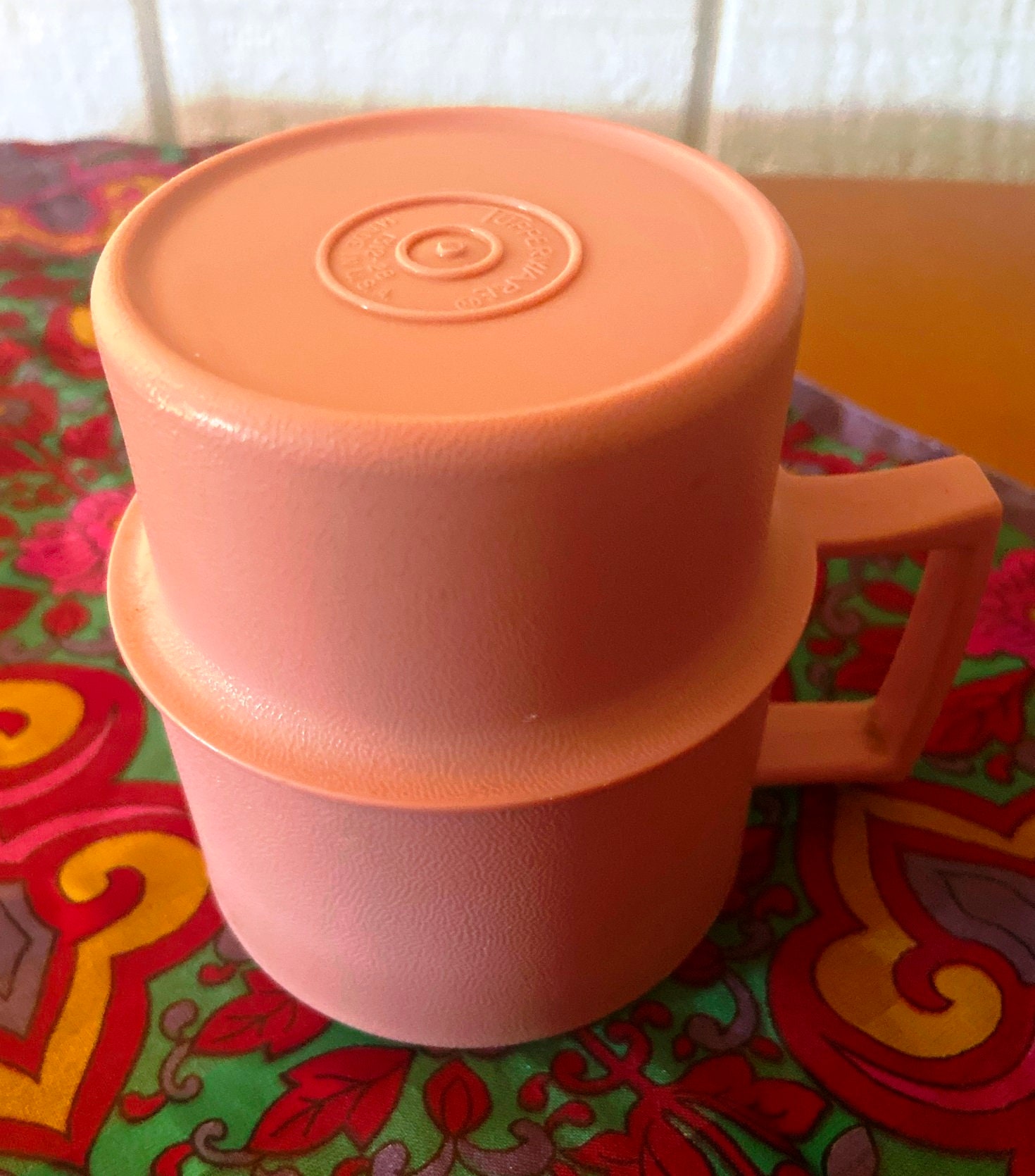 70s Vintage Tupperware Mug Pink with Handle | Etsy