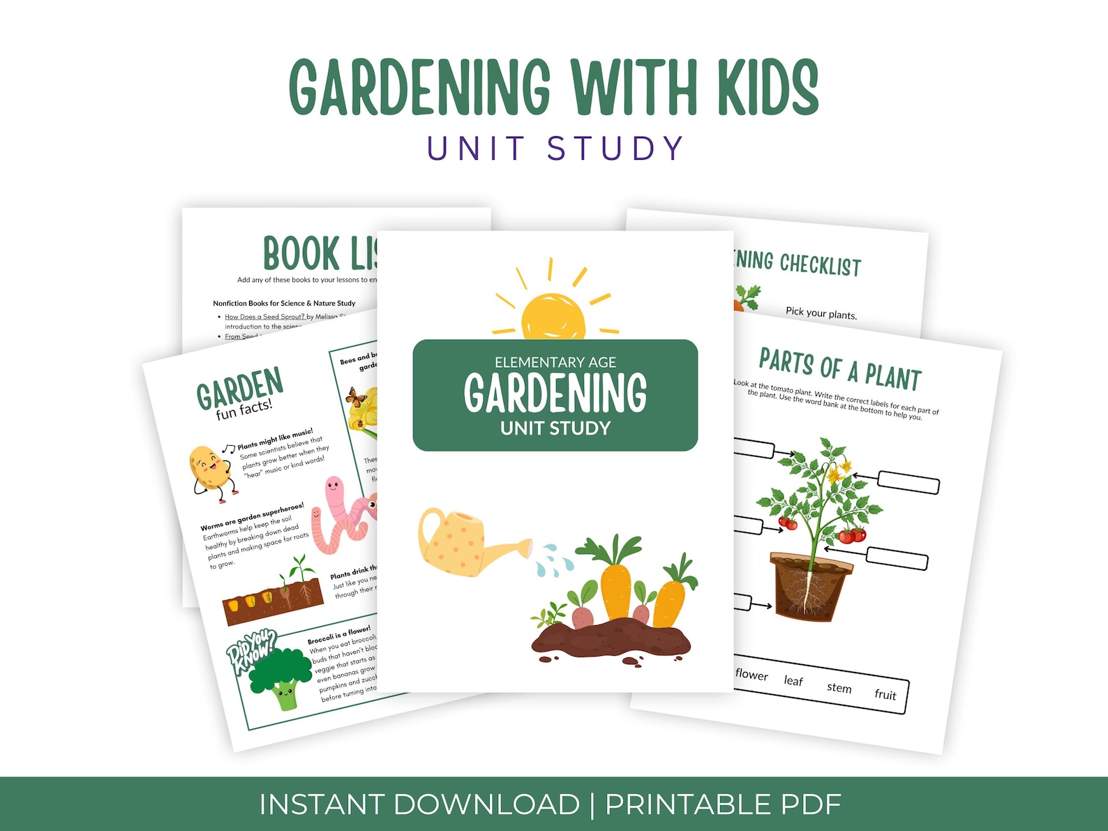 Elementary Age Gardening Unit Study | Homeschool Gardening Curriculum ...