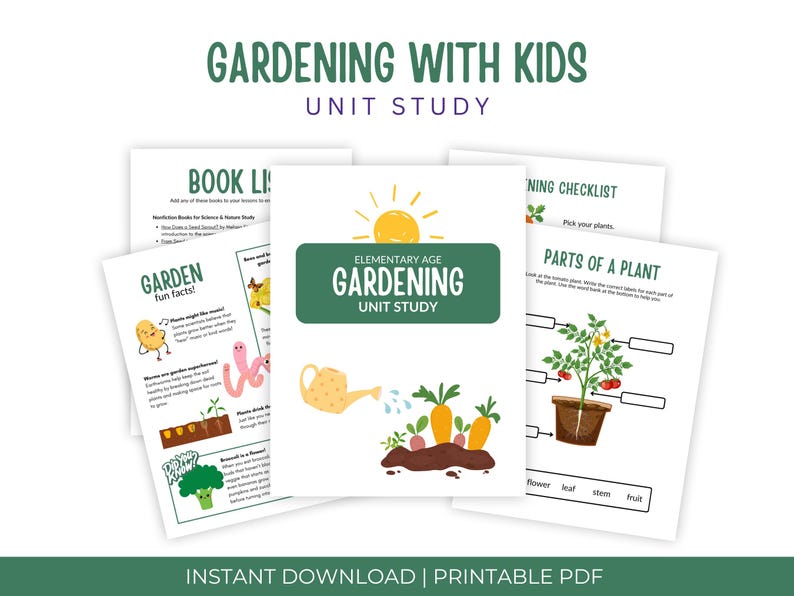 Elementary Age Gardening Unit Study | Homeschool Gardening Curriculum ...