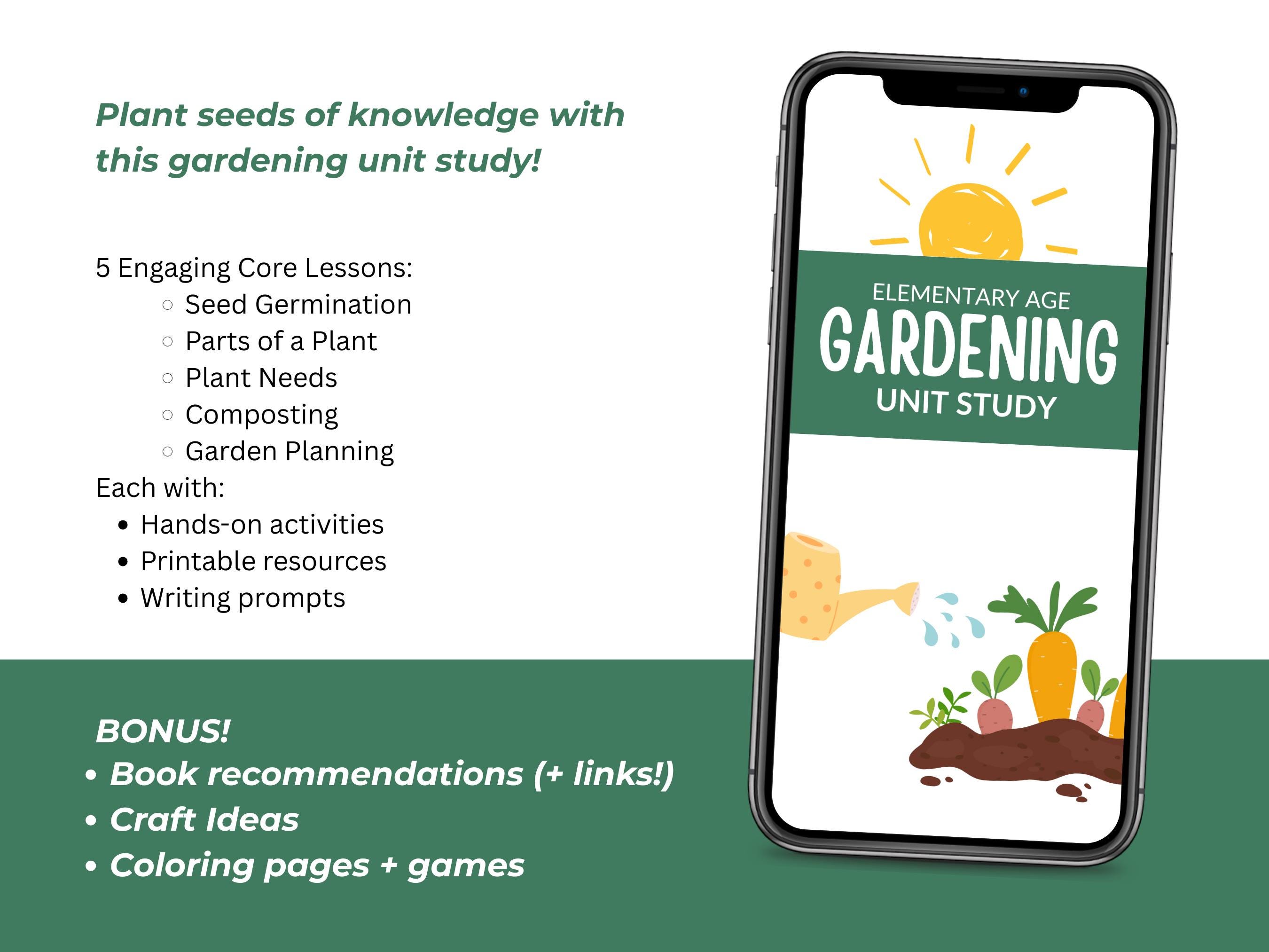 Elementary Age Gardening Unit Study | Homeschool Gardening Curriculum ...