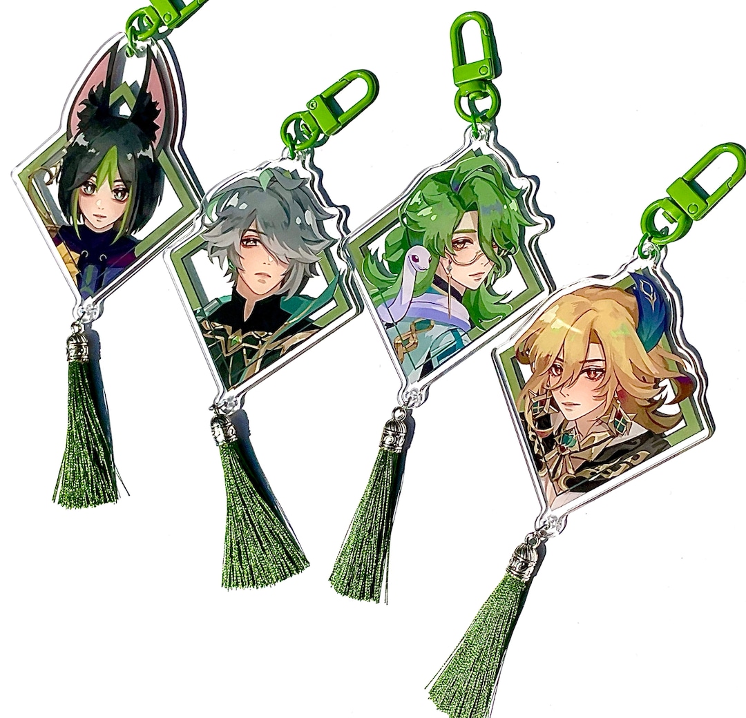 DISCONTINUED|| ACRYLIC CHARM - *kinich Added* Dendro Bros Set (tassel ...