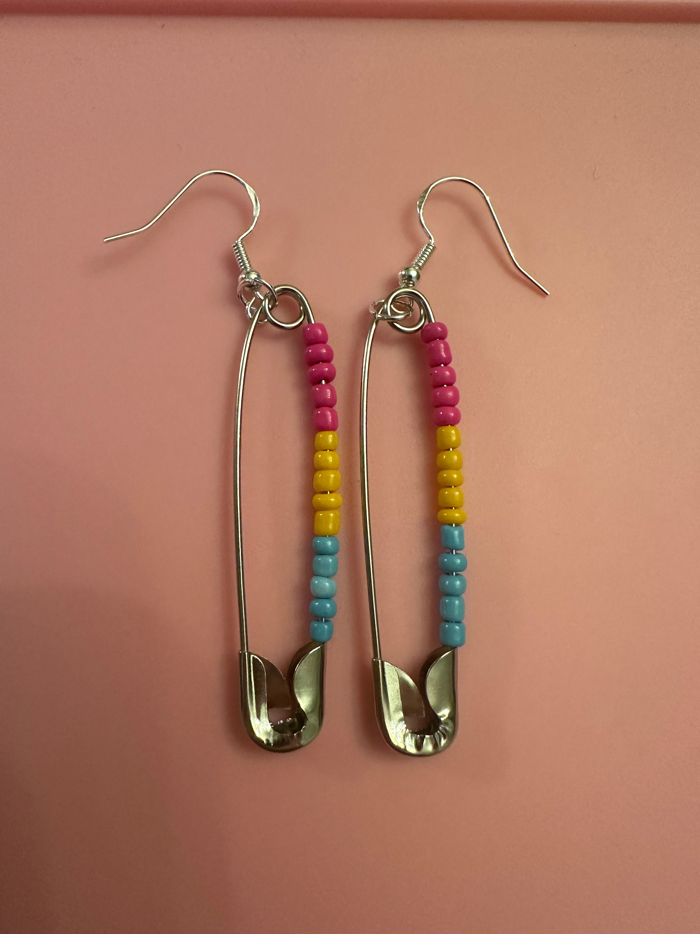 Pride Flag Safety Pin Earrings - Etsy