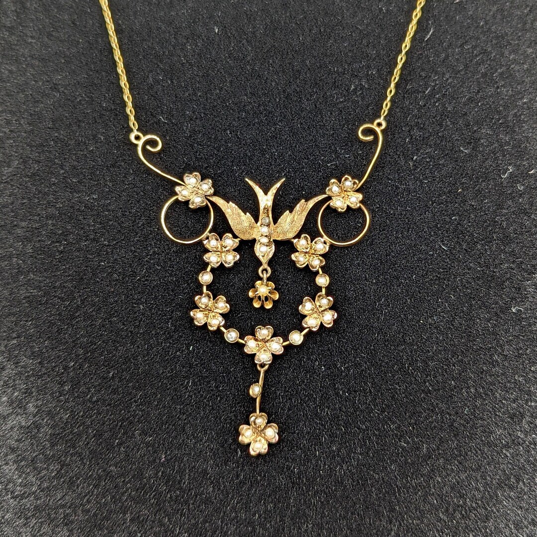 Spectacular 14K Victorian Lavalier - Etsy Canada