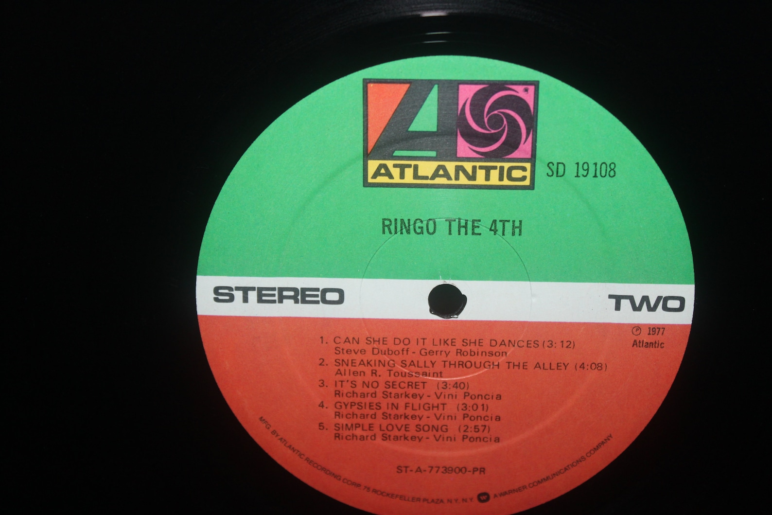 Ringo Starr "ringo the 4th" LP 1977 1st Press Atlantic SD-19108 Near ...