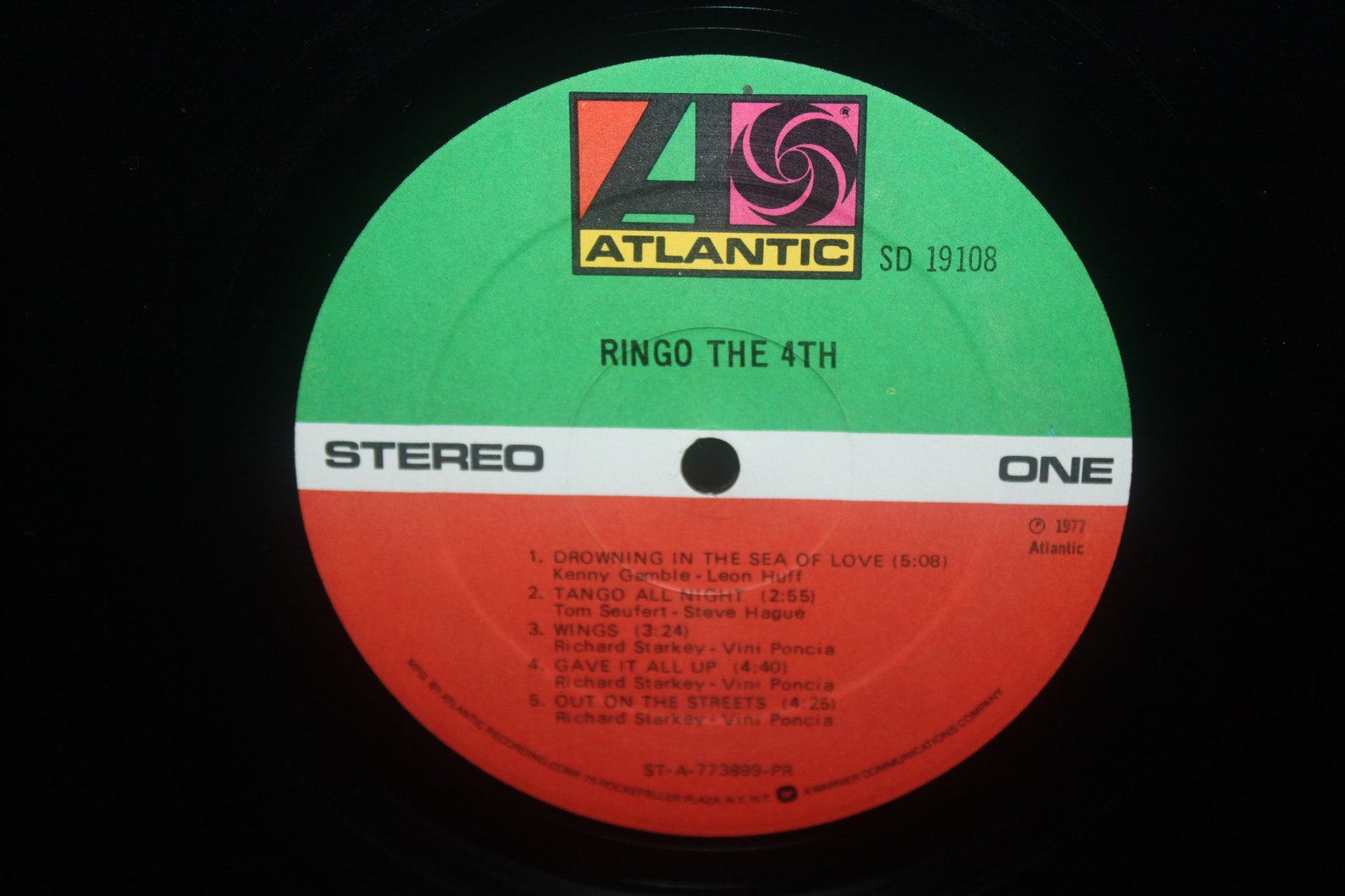 Ringo Starr "ringo the 4th" LP 1977 1st Press Atlantic SD-19108 Near ...