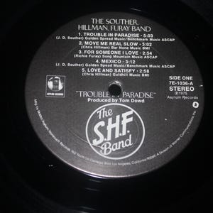 The Souther-hillman-furay Band "trouble in Paradise" LP 1975 Asylum 7E ...