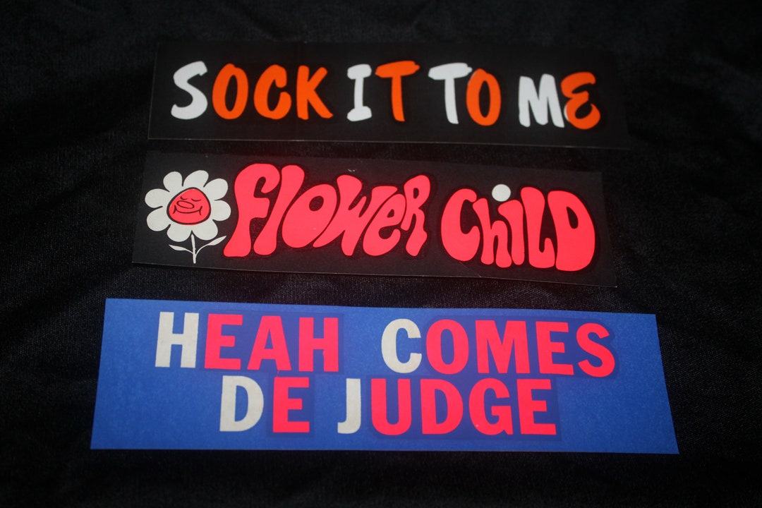 Hippie Counter Culture Bumper Stickers 1960's Lot of 3 UNUSED 2" X 8 ...