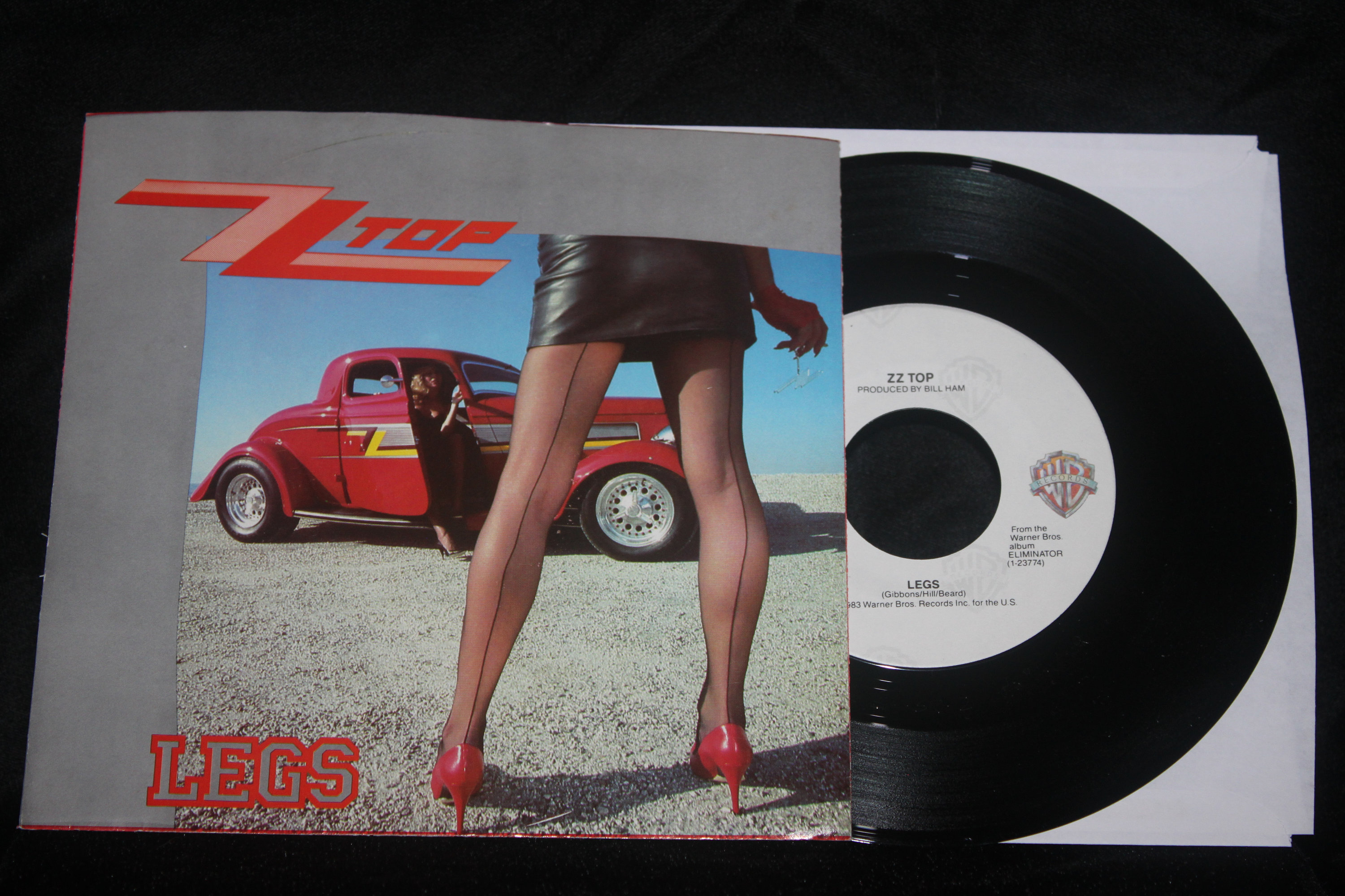 ZZ Top "legs" 45 RPM Record 1983 Warner Brothers W/pic Sleeve Gibbons ...