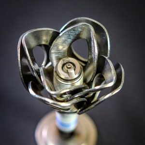 Spark Plug Flower Scrap Metal Rose Welded Upcycled Artwork Gift for ...