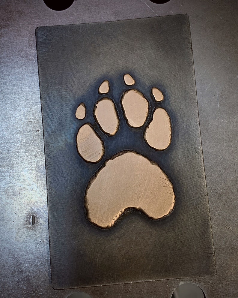 Welded Dog Paw Print Beautiful Metal Art Sculpture Great - Etsy