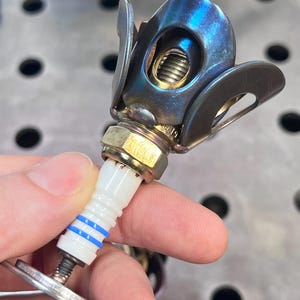 Spark Plug Rose With COLOR! Scrap Metal Flower Welded Upcycled Car ...