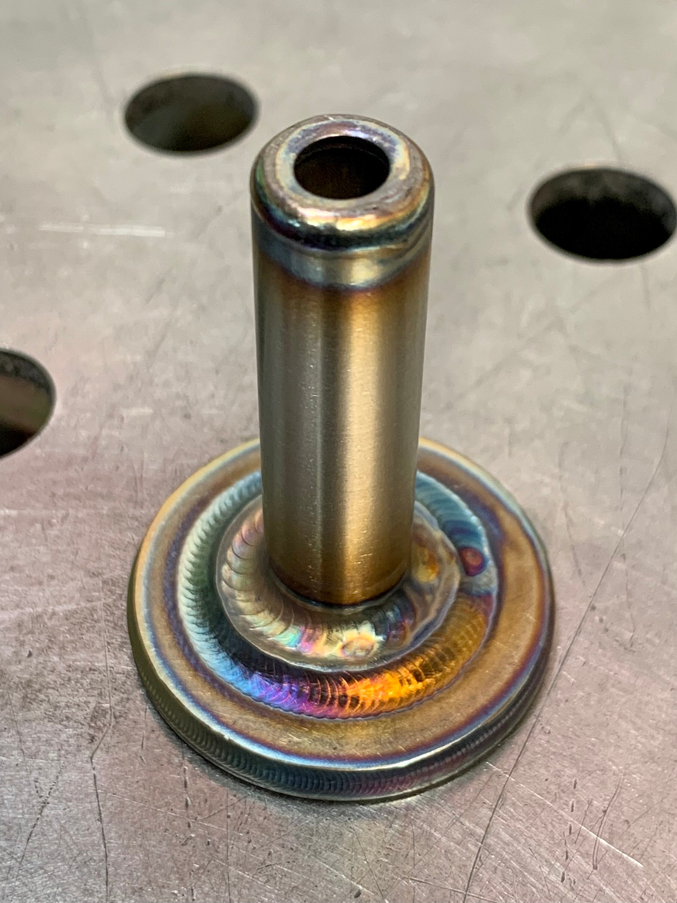 Titanium Welded Rose Sculpture 7 Tall Beautiful Handmade Flower Gift ...