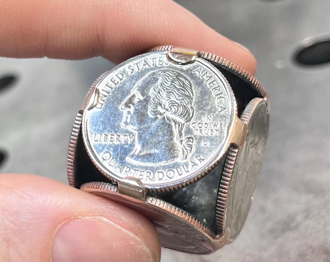 Novelty Dice, Real Coins Heads/tails US Quarter Welded Novelty Coinflip ...
