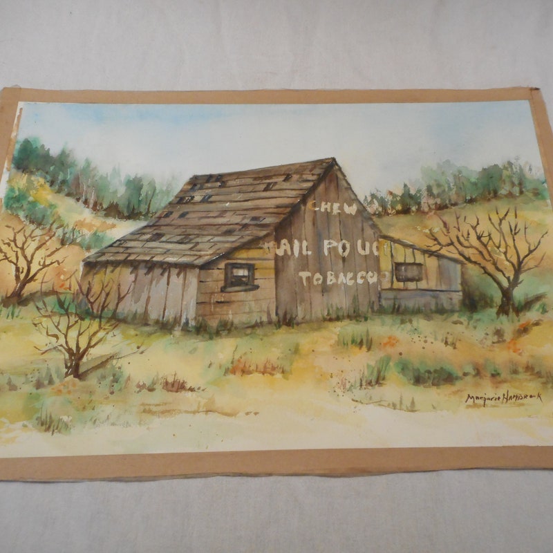 Tobacco Barn Painting - Etsy