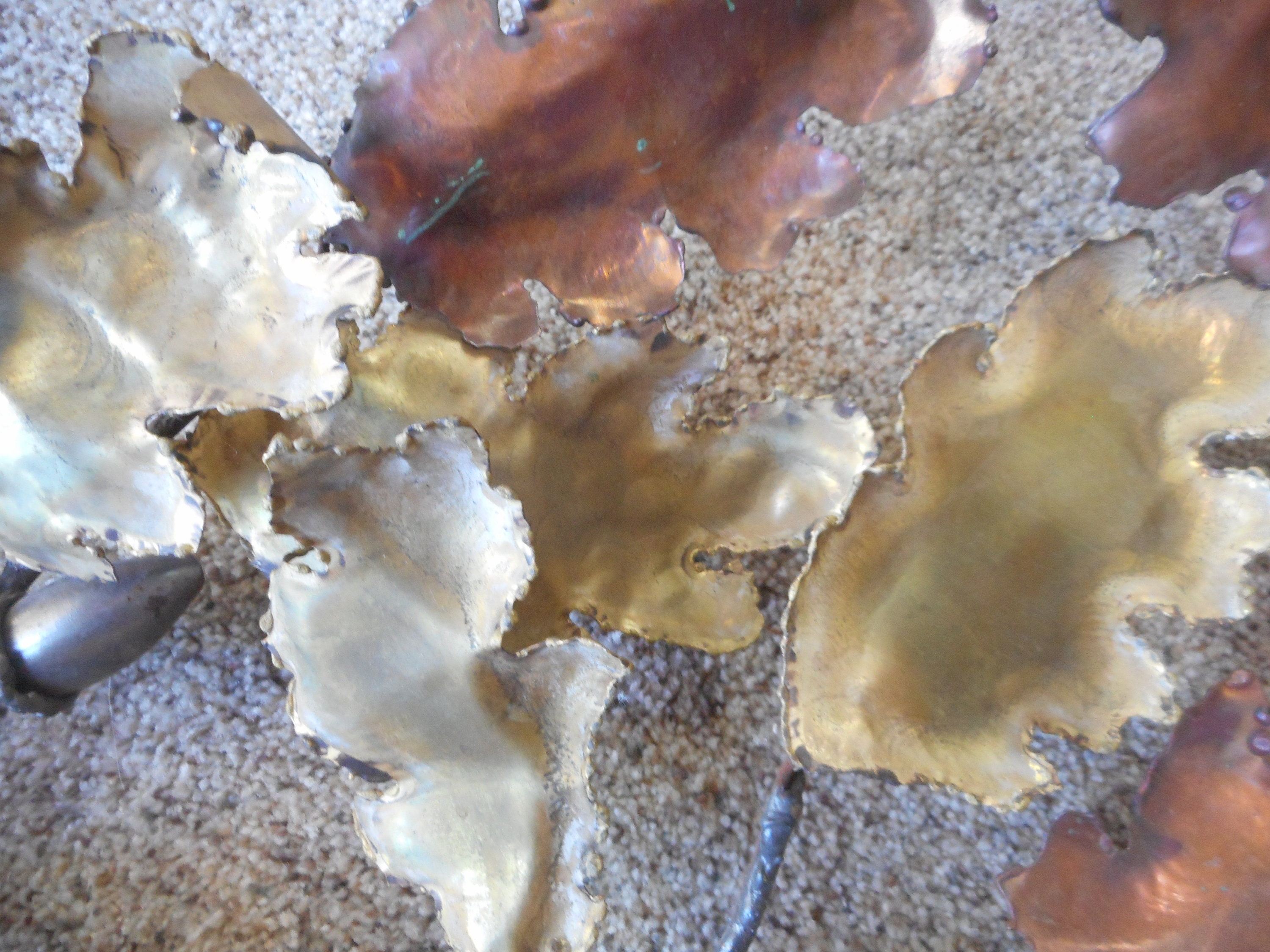 Large Brutalist Metal Sculpture Oak Branch With Acorns Torch - Etsy