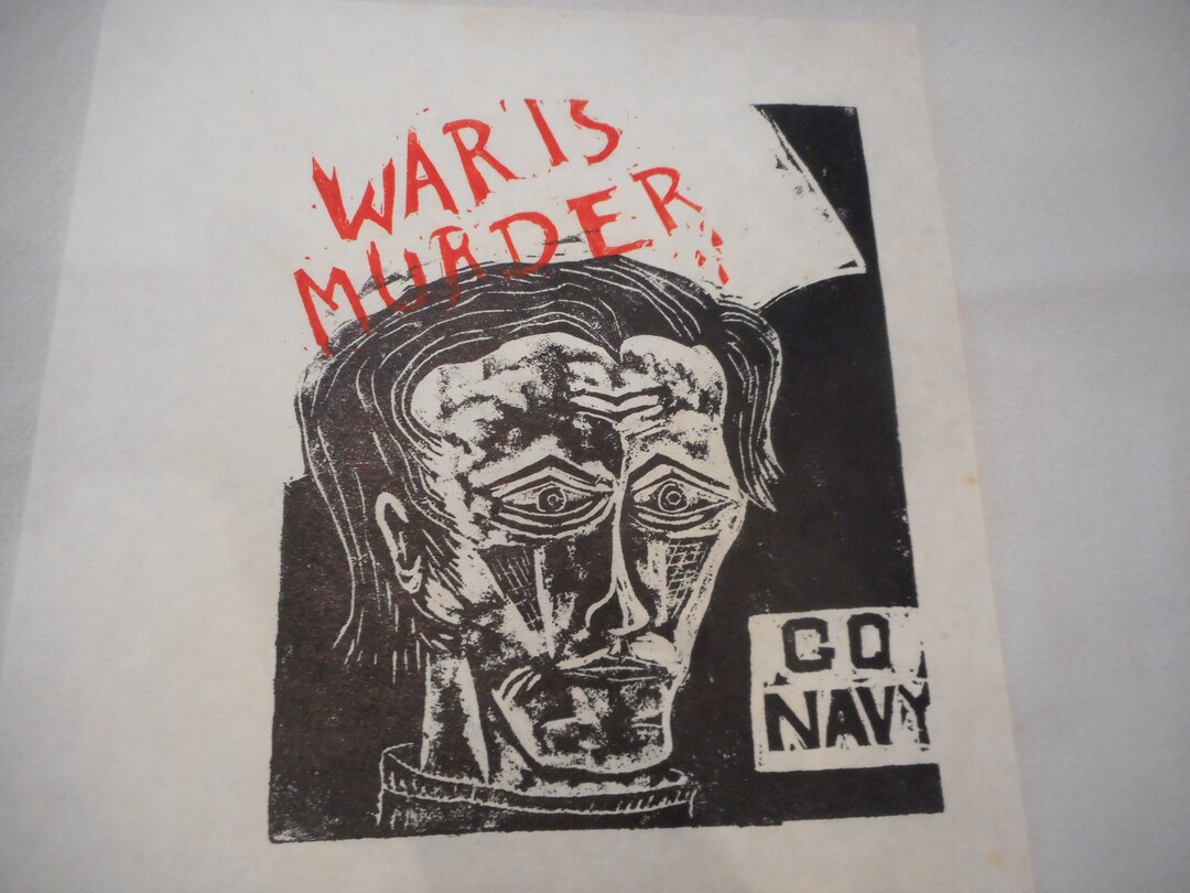 1960s Protest Art: Nancy Barth Woodcut Linocut Print - Etsy
