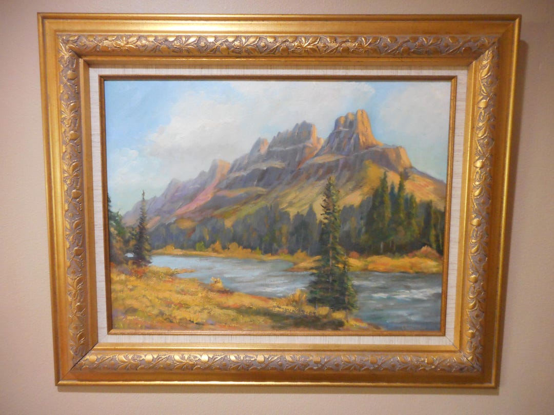 Mt Eisenhower Banff Charles Moore Valley Mountains Landscape Mid ...
